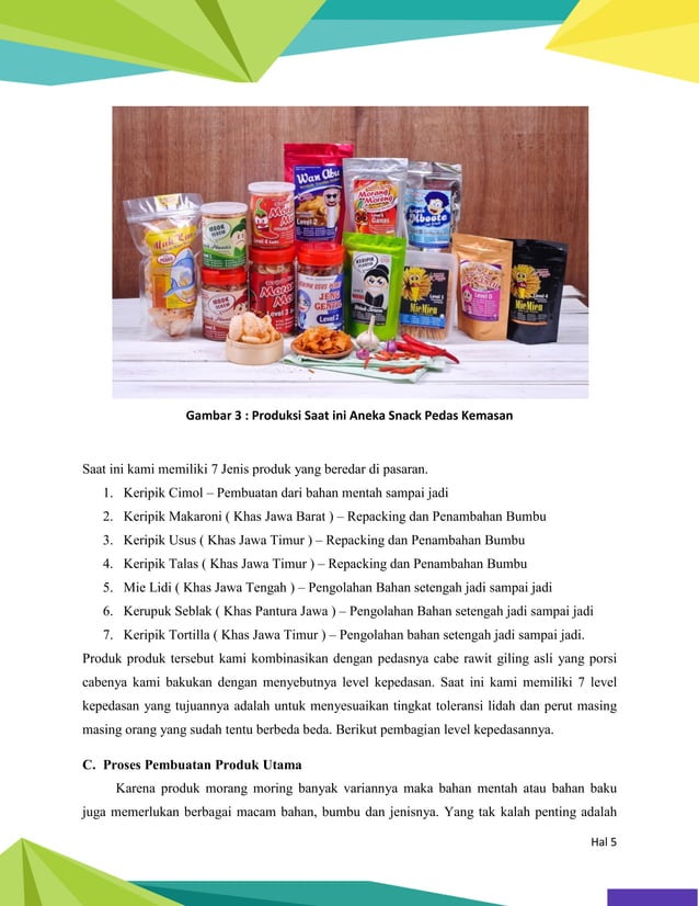 Contoh proposal kompetisi bisnis mahasiswa indonesia (kbmi) keripik ...