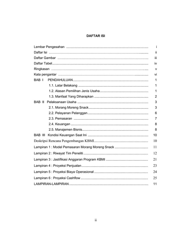 Contoh proposal kompetisi bisnis mahasiswa indonesia (kbmi) keripik ...