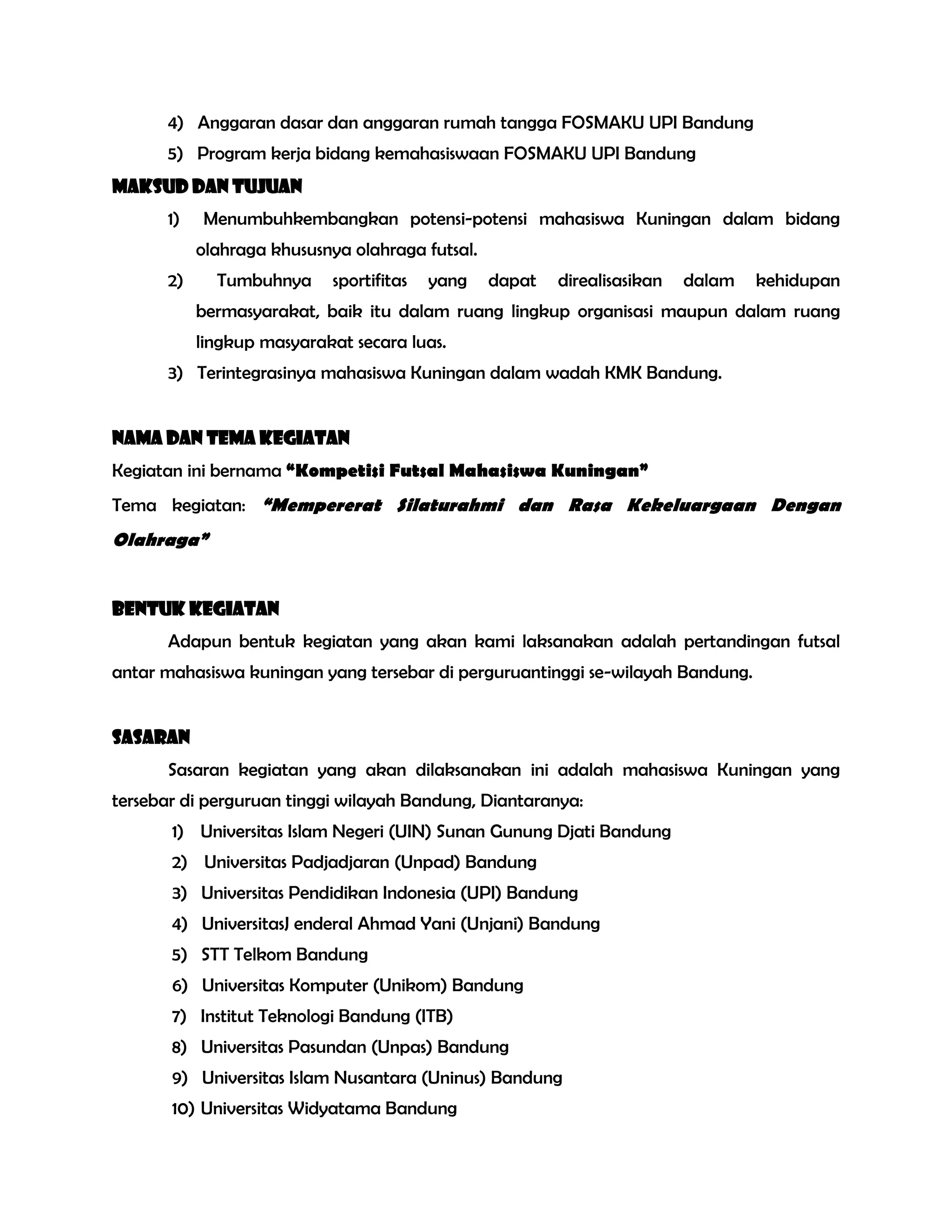 Contoh proposal lho | DOCX