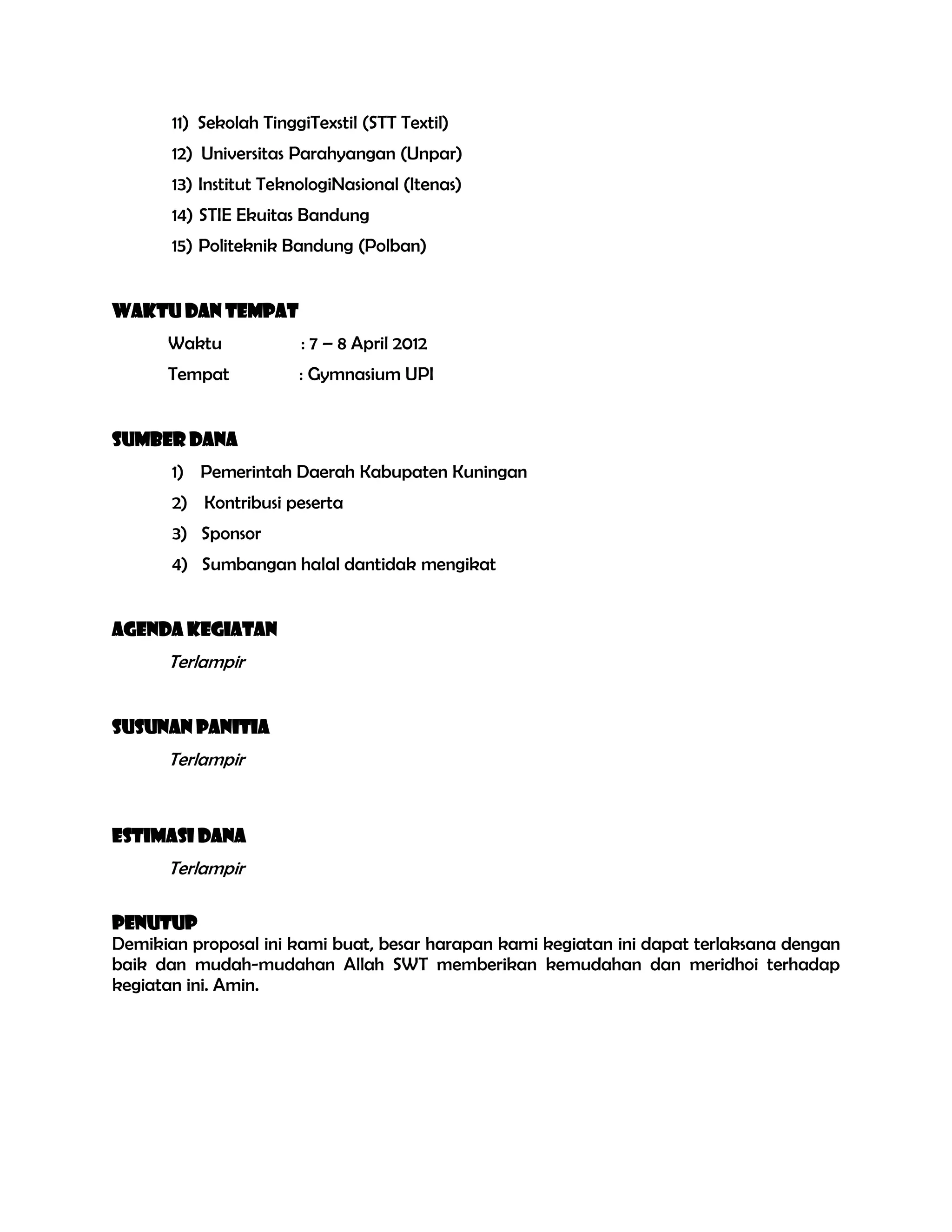 Contoh proposal lho | DOCX