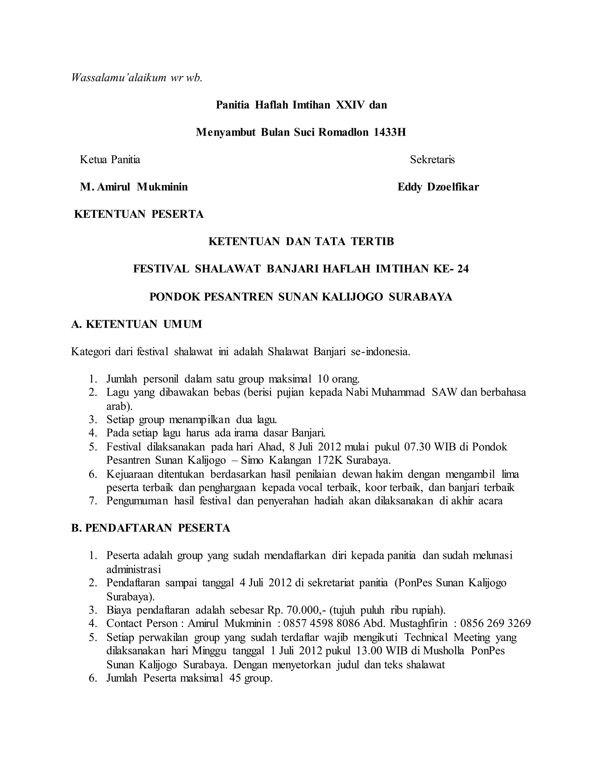 Contoh proposal marawis | DOCX