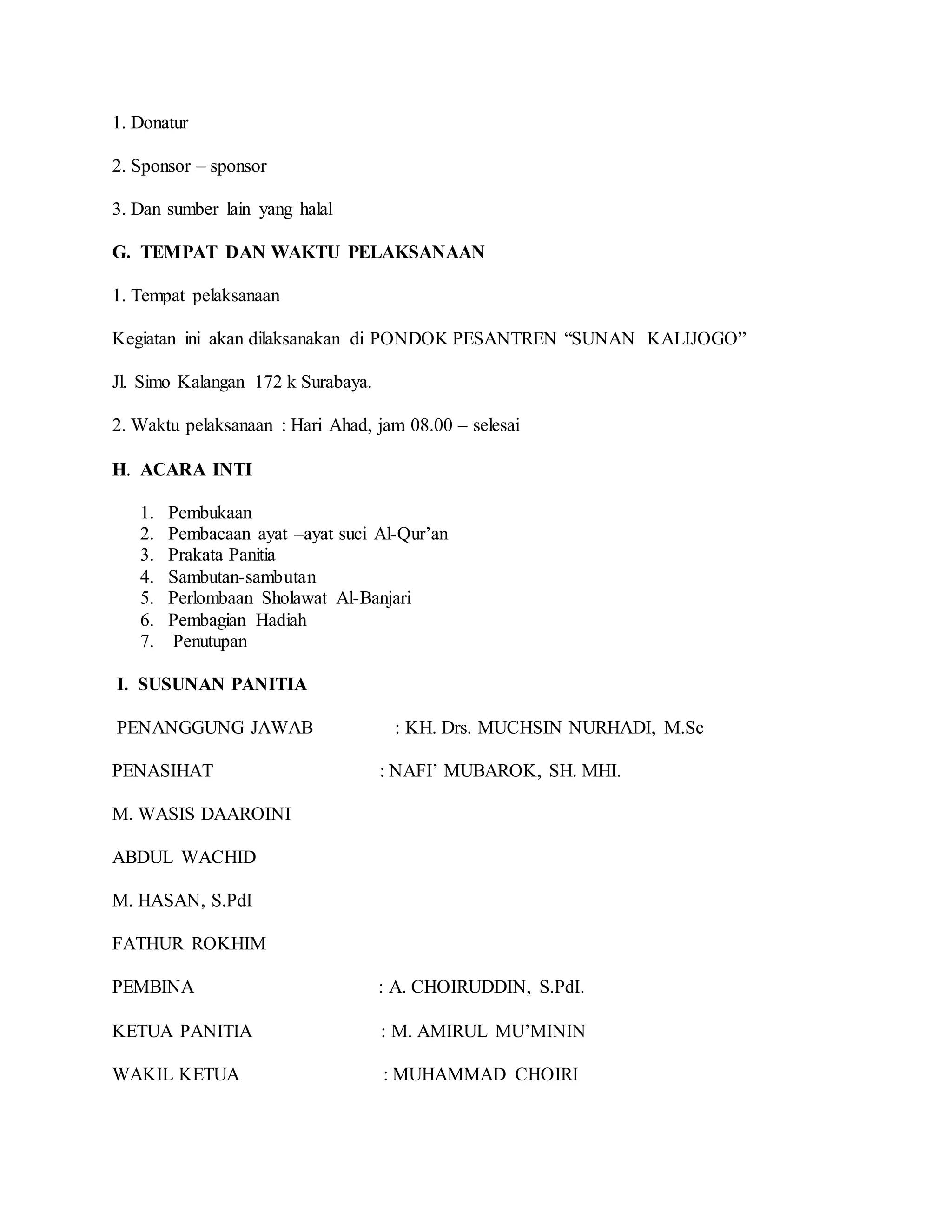 Contoh proposal marawis | DOCX