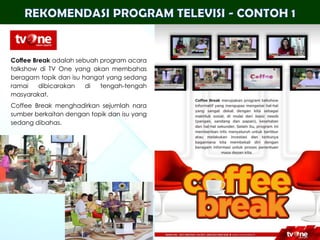 CONTOH PROPOSAL LIPUTAN MEDIA | PDF