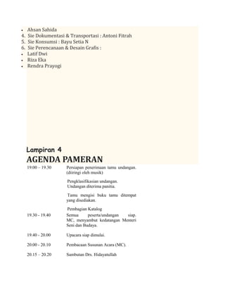 Contoh proposal pameran lukisan | DOC