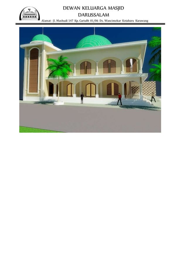 Contoh proposal pembangunan masjid | DOCX