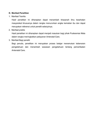 Contoh proposal penelitian hub | DOCX