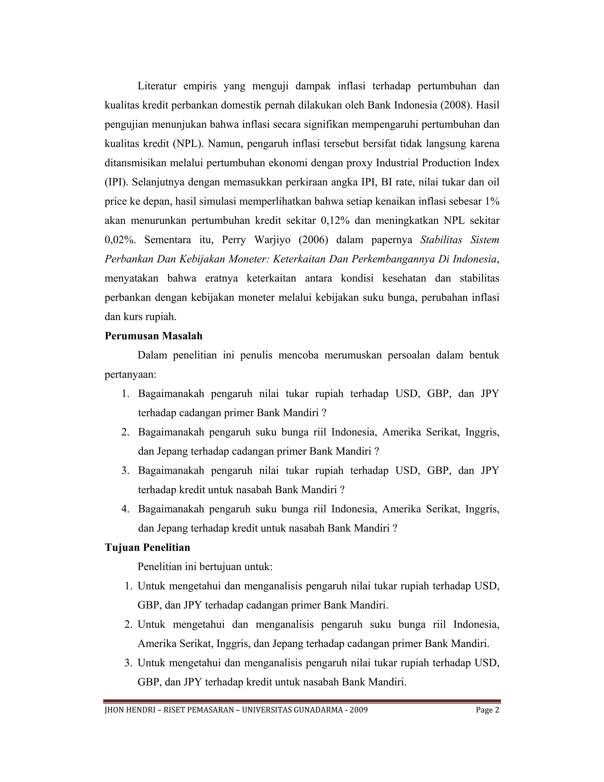 contoh proposal penelitian ilmiah untuk mahasiswa/umum | PDF