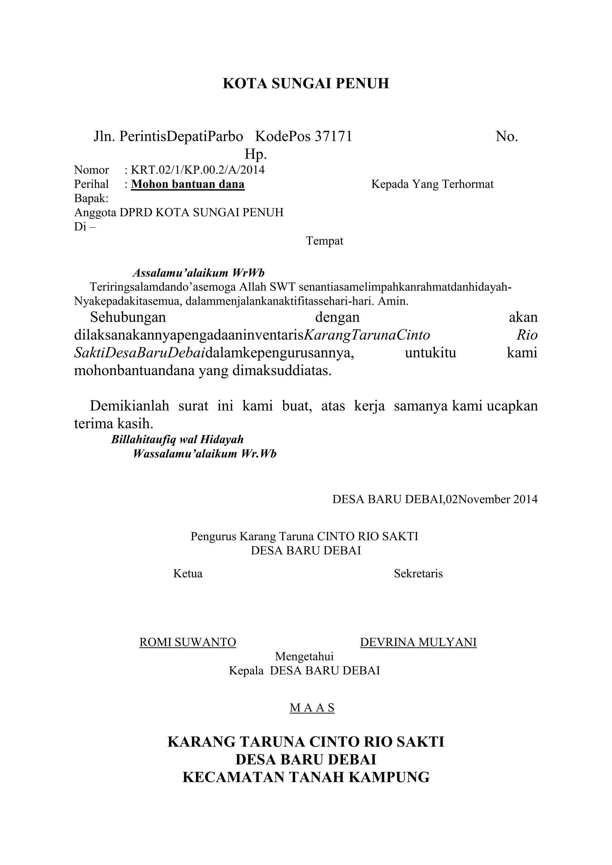 Contoh Proposal pengajuan dana Karang Taruna 3.docx