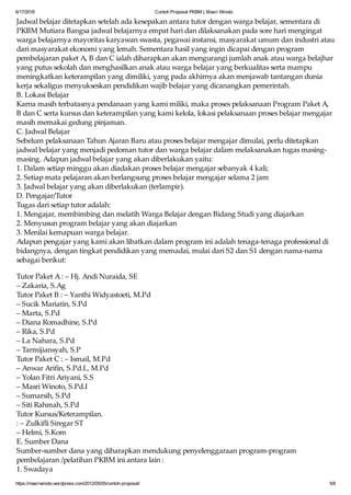 Contoh proposal pkbm masri winoto | PDF