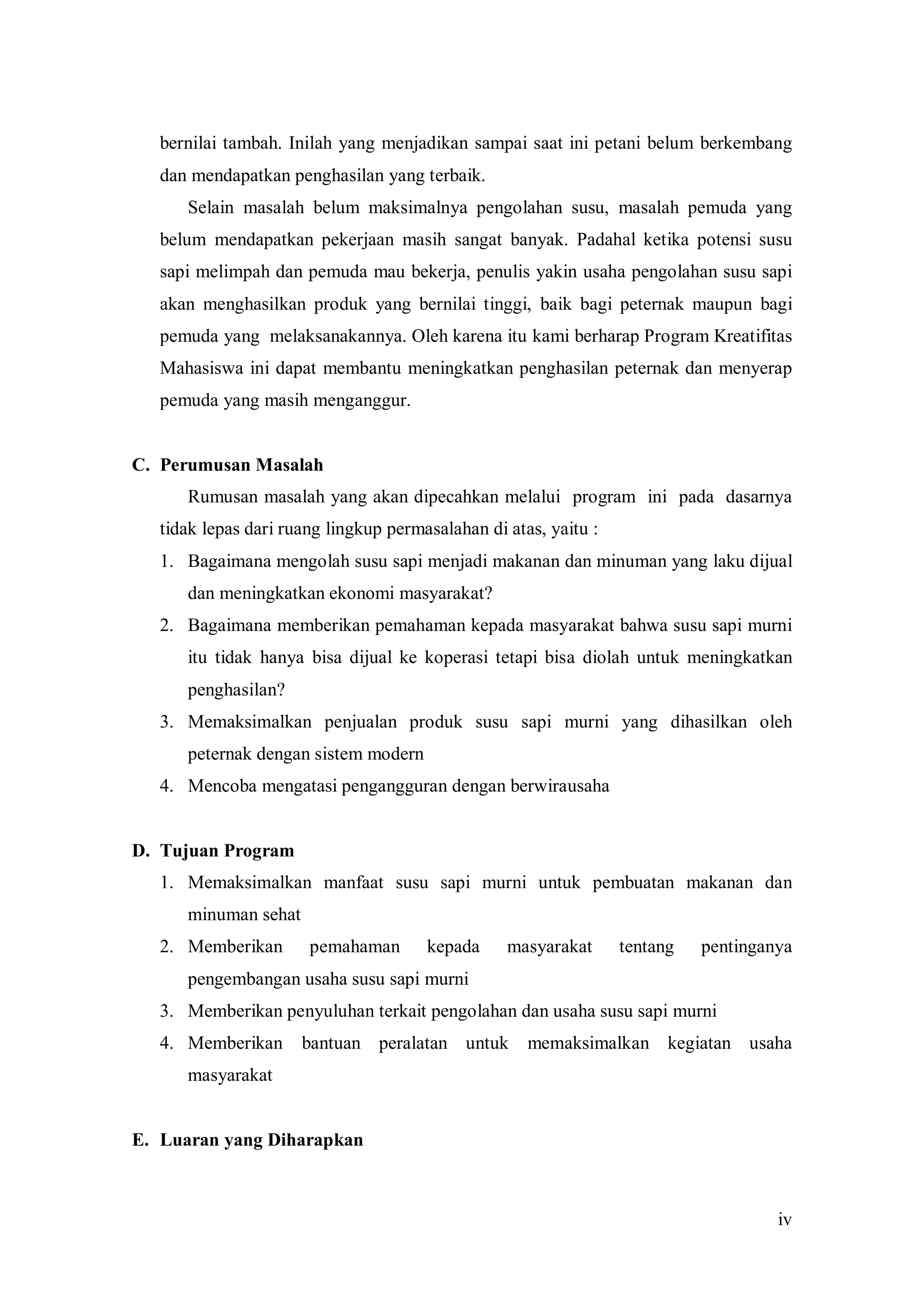 Contoh proposal pkm yang didanai dikti | PDF