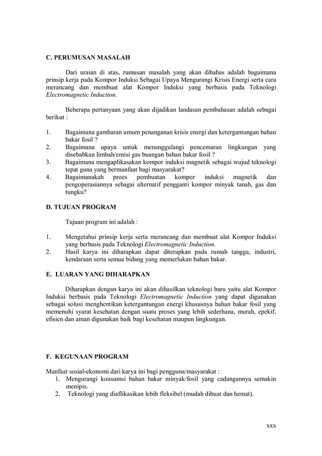Contoh proposal pkm yang didanai dikti | PDF