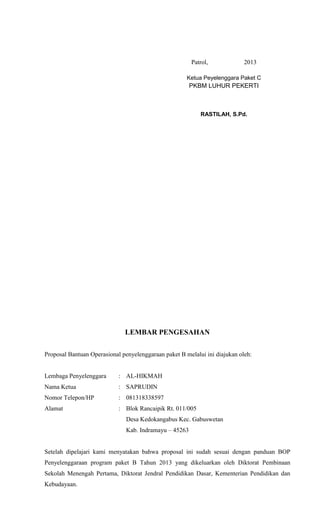 Contoh proposal pkt c | DOCX