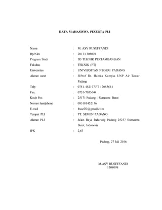 Contoh proposal pli | DOCX