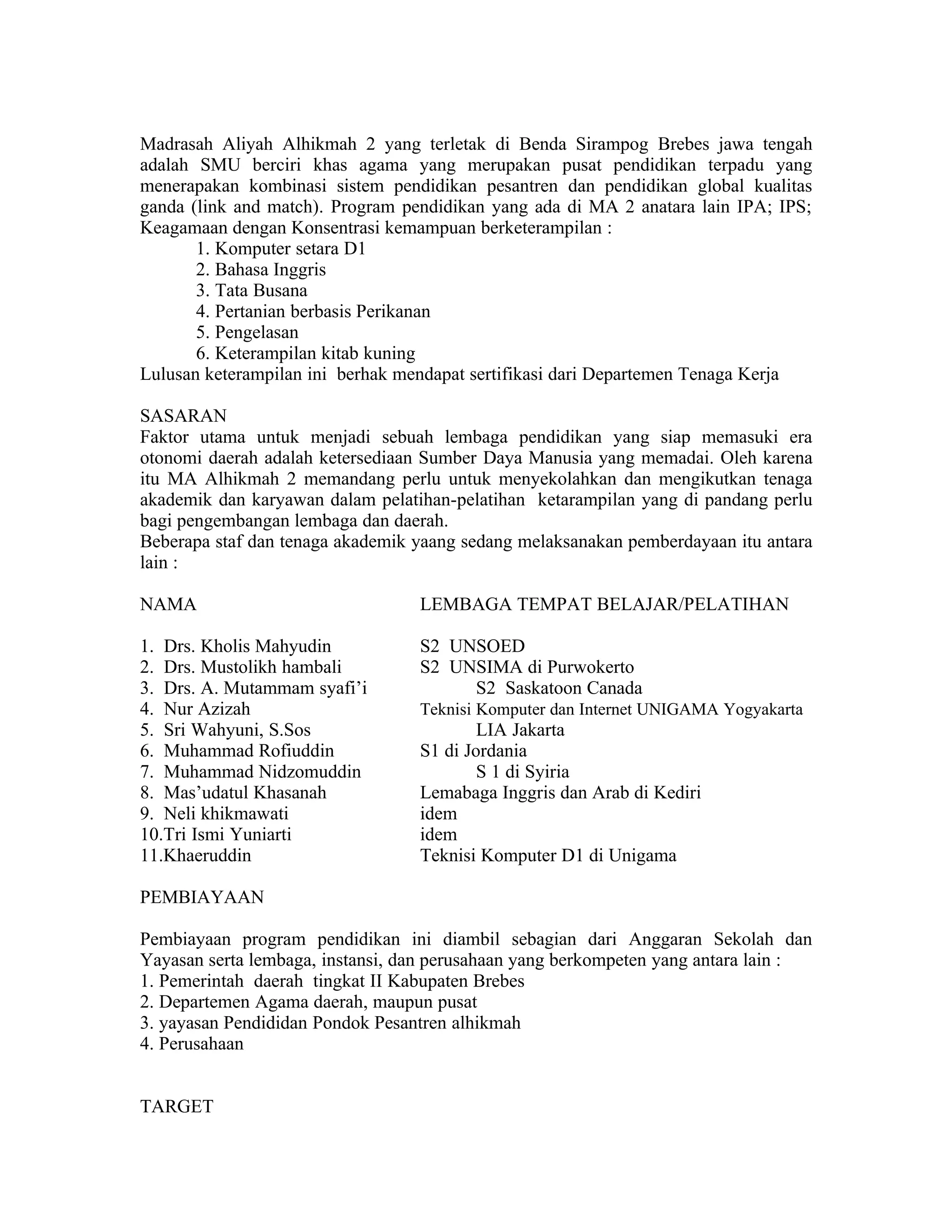 Contoh proposal proyek | DOC