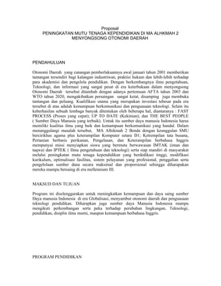 Contoh proposal proyek | DOC