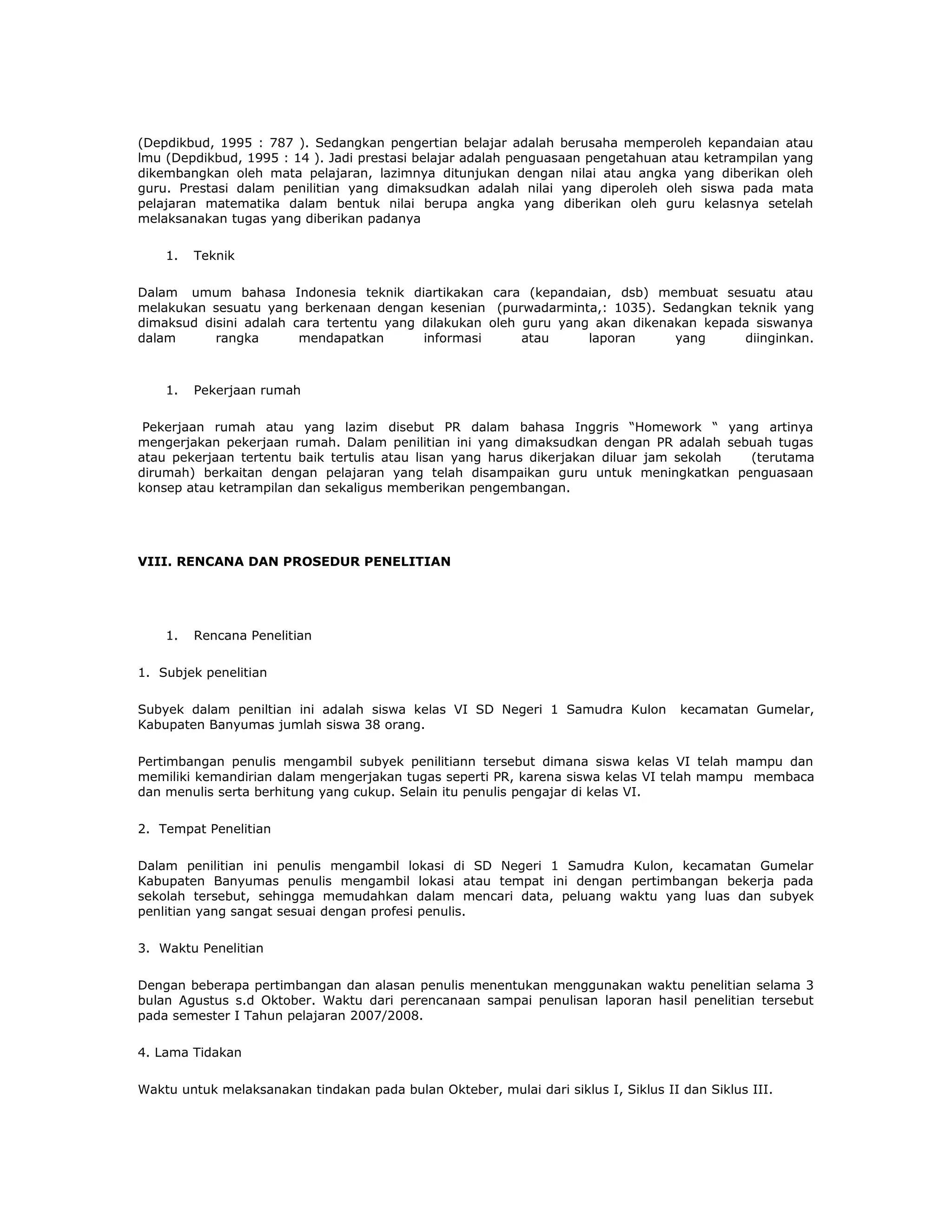 Contoh proposal ptk | DOC