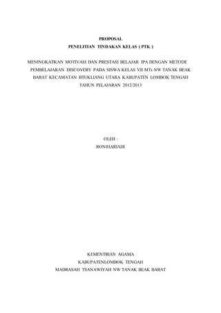 Contoh proposal ptk | DOCX