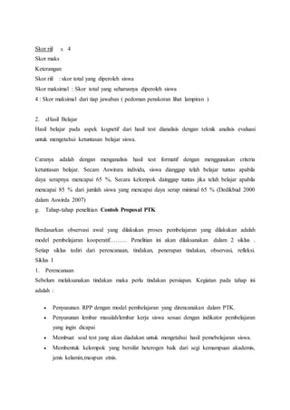 Contoh proposal ptk | DOCX