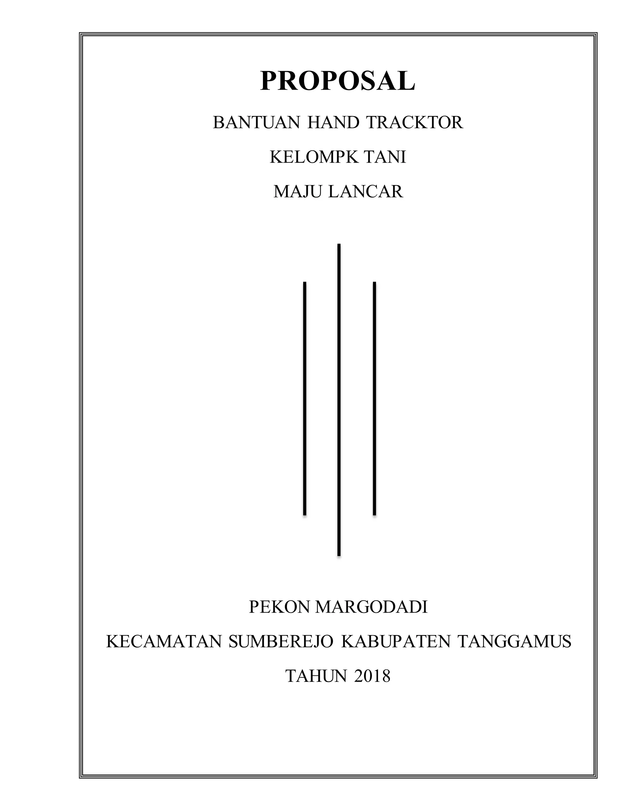 Contoh proposal tani bantuan traktor | DOCX