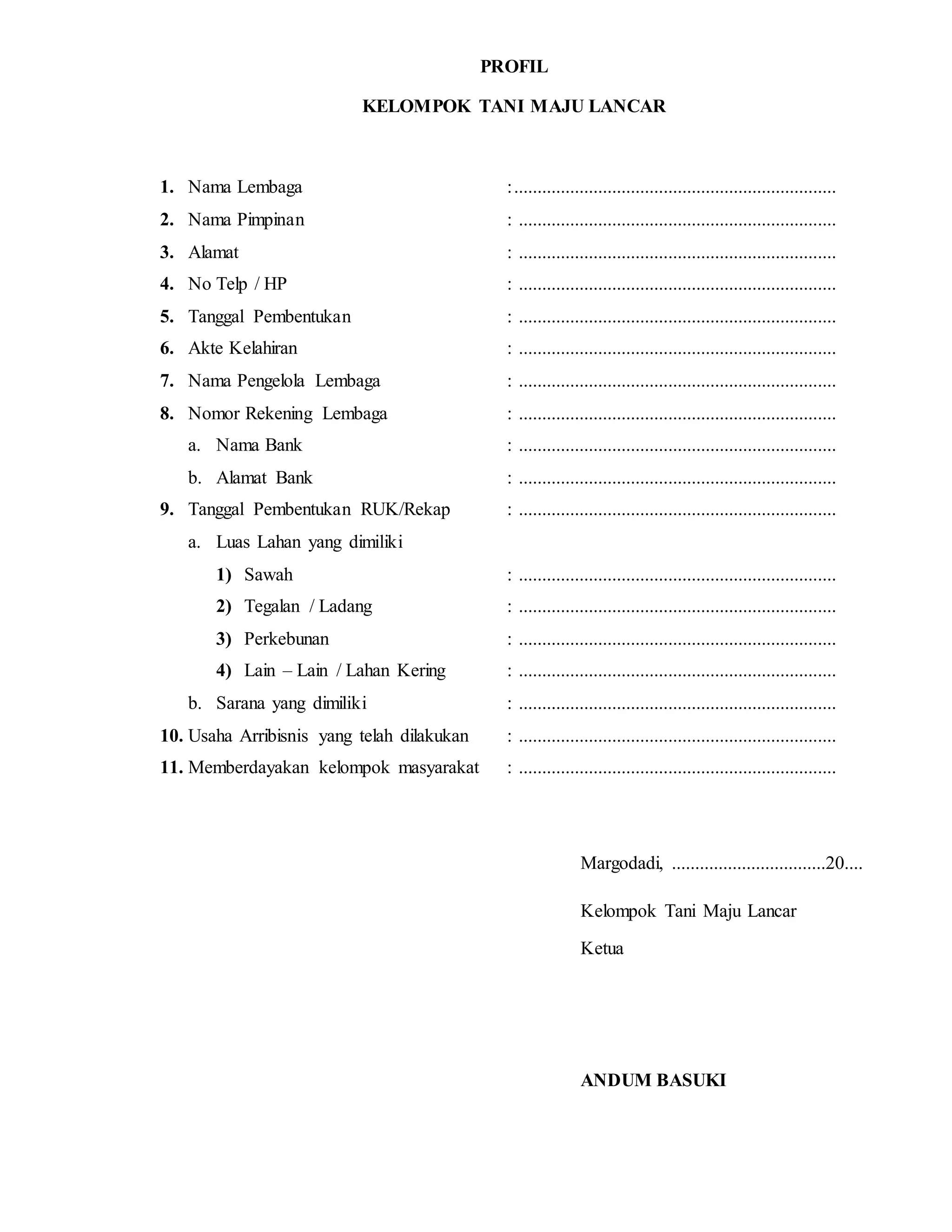 Contoh proposal tani bantuan traktor | DOCX
