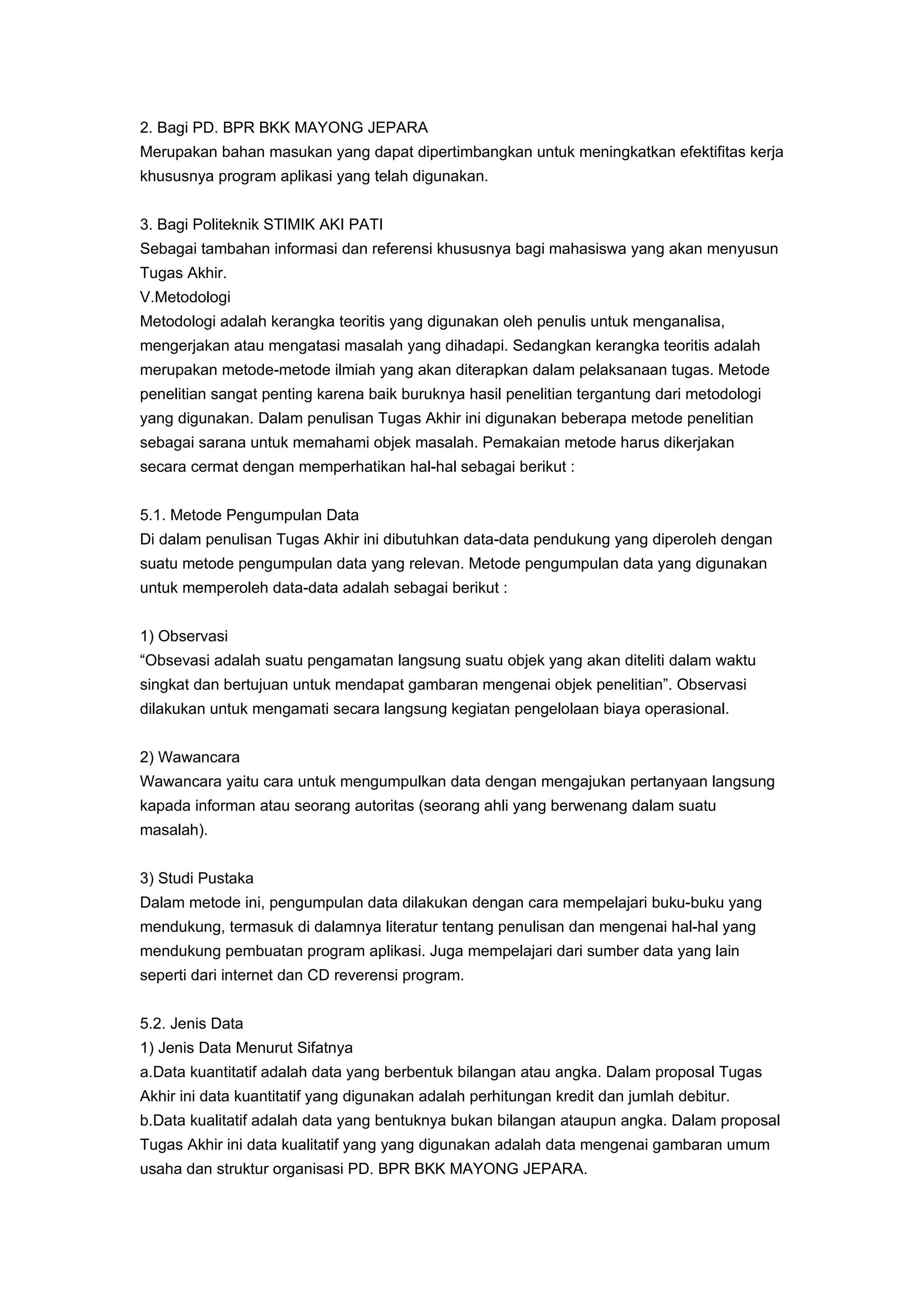 Contoh proposal tugas akhir | DOC