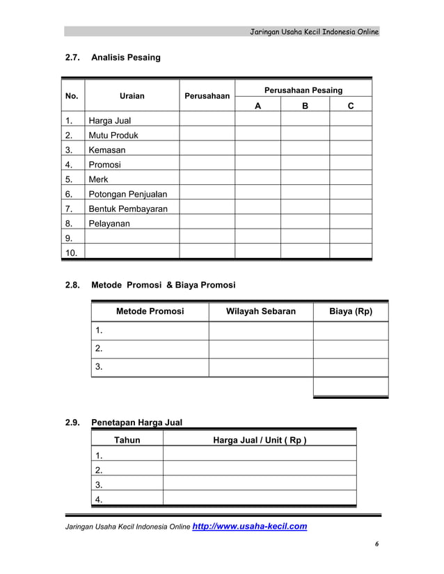 Contoh proposal usaha | PDF