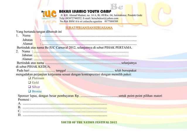 Contoh proposal sponsorship | PDF