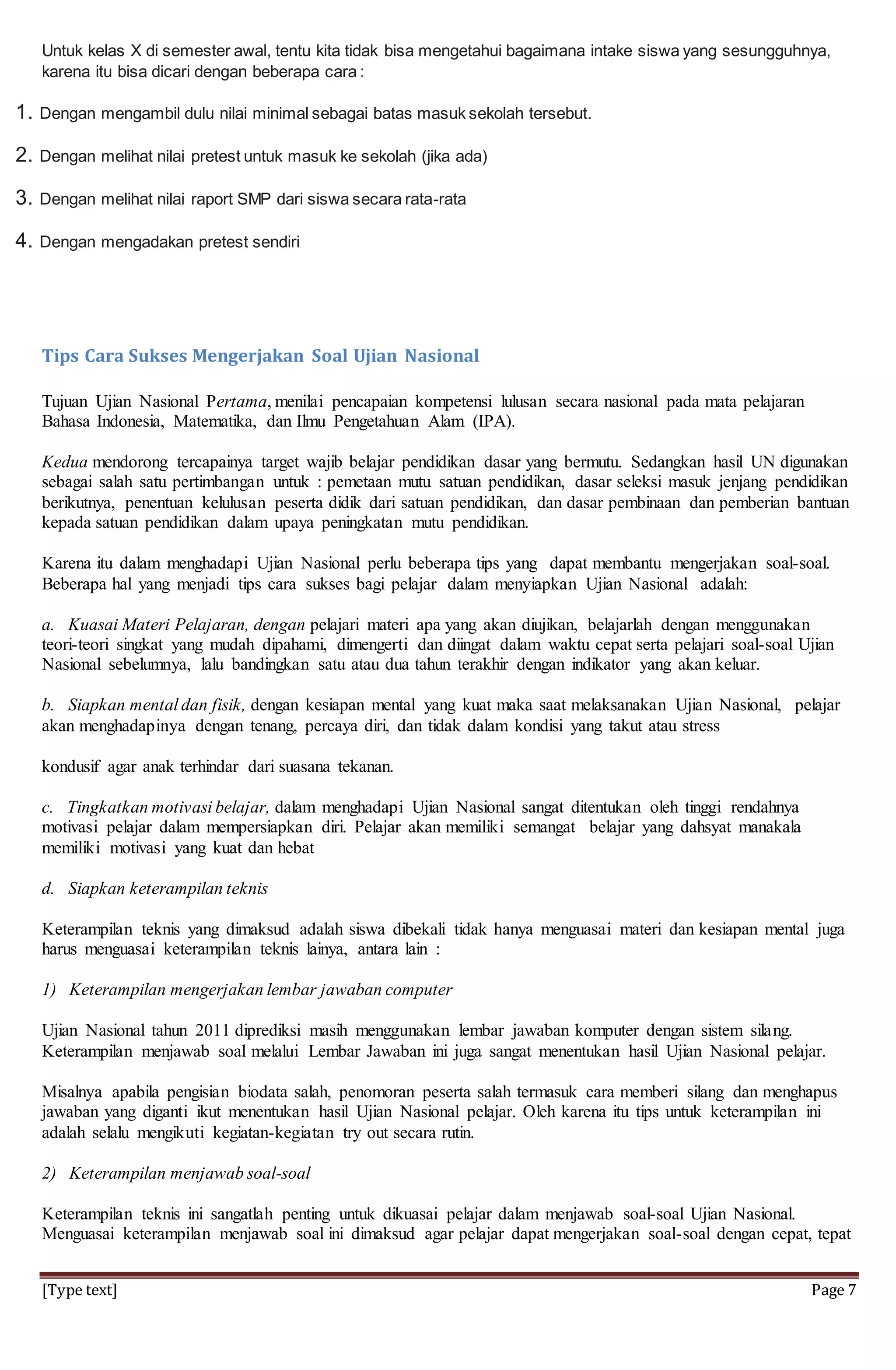 Contoh proses penentuan kkm | DOCX