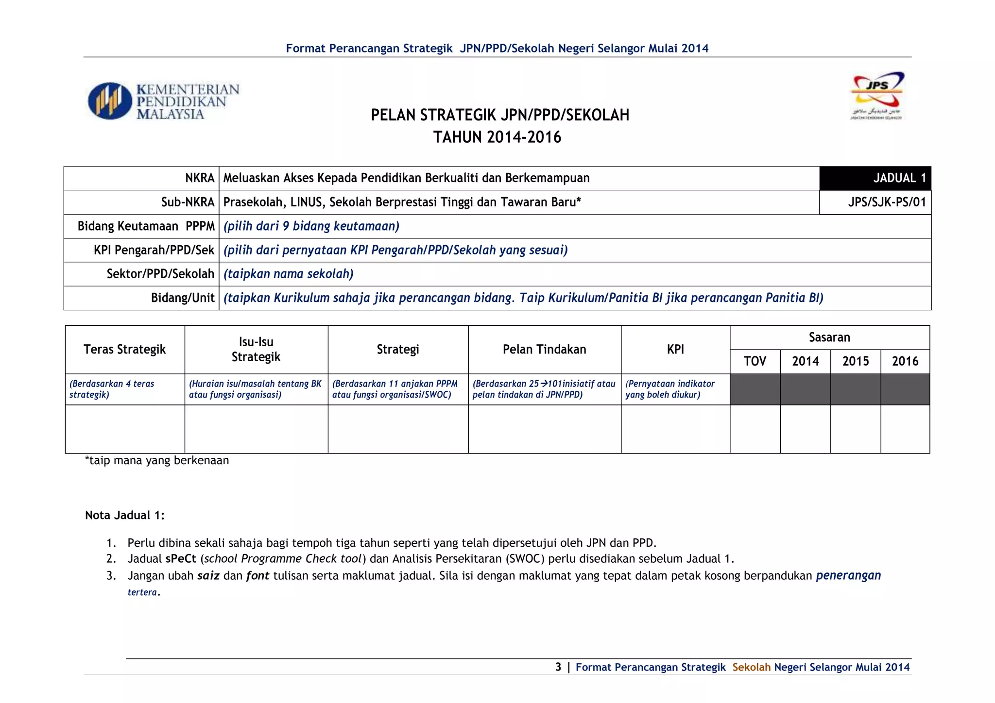Contoh ps sekolah 2014 terkini | DOCX