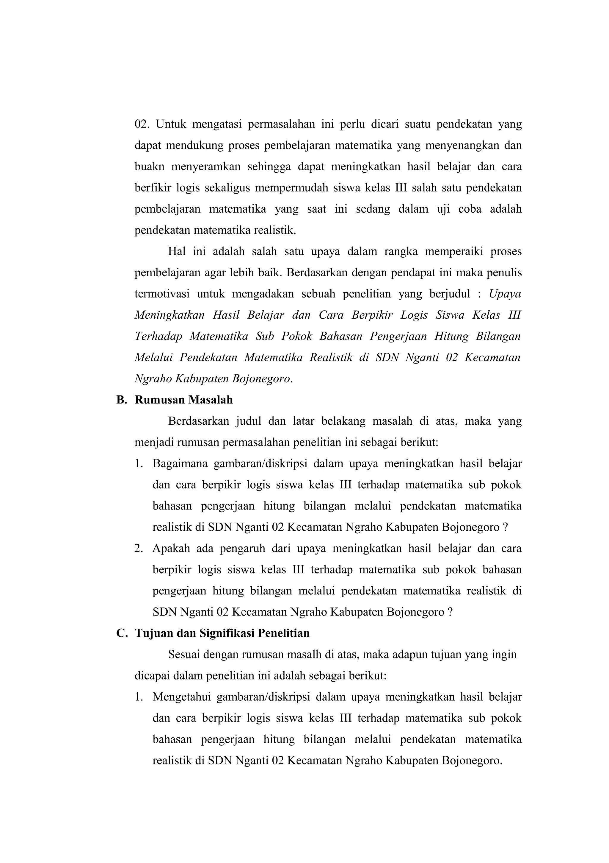 Contoh ptk ut | DOC
