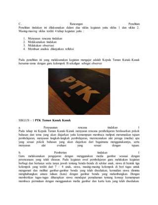 Contoh ptk tk paud dibawah ini | DOCX