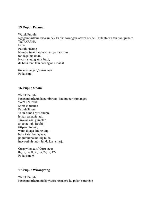 Contoh pupuh asmarandana | DOCX