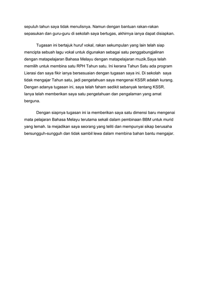 Contoh rancangan pengajaran harian bm | DOCX