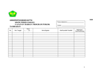 Contoh rancangan program kkn | DOCX
