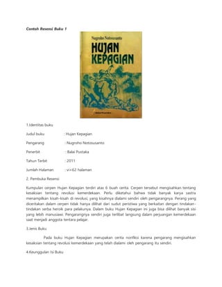 Contoh resensi buku | DOCX