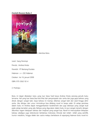 Contoh resensi buku | DOCX