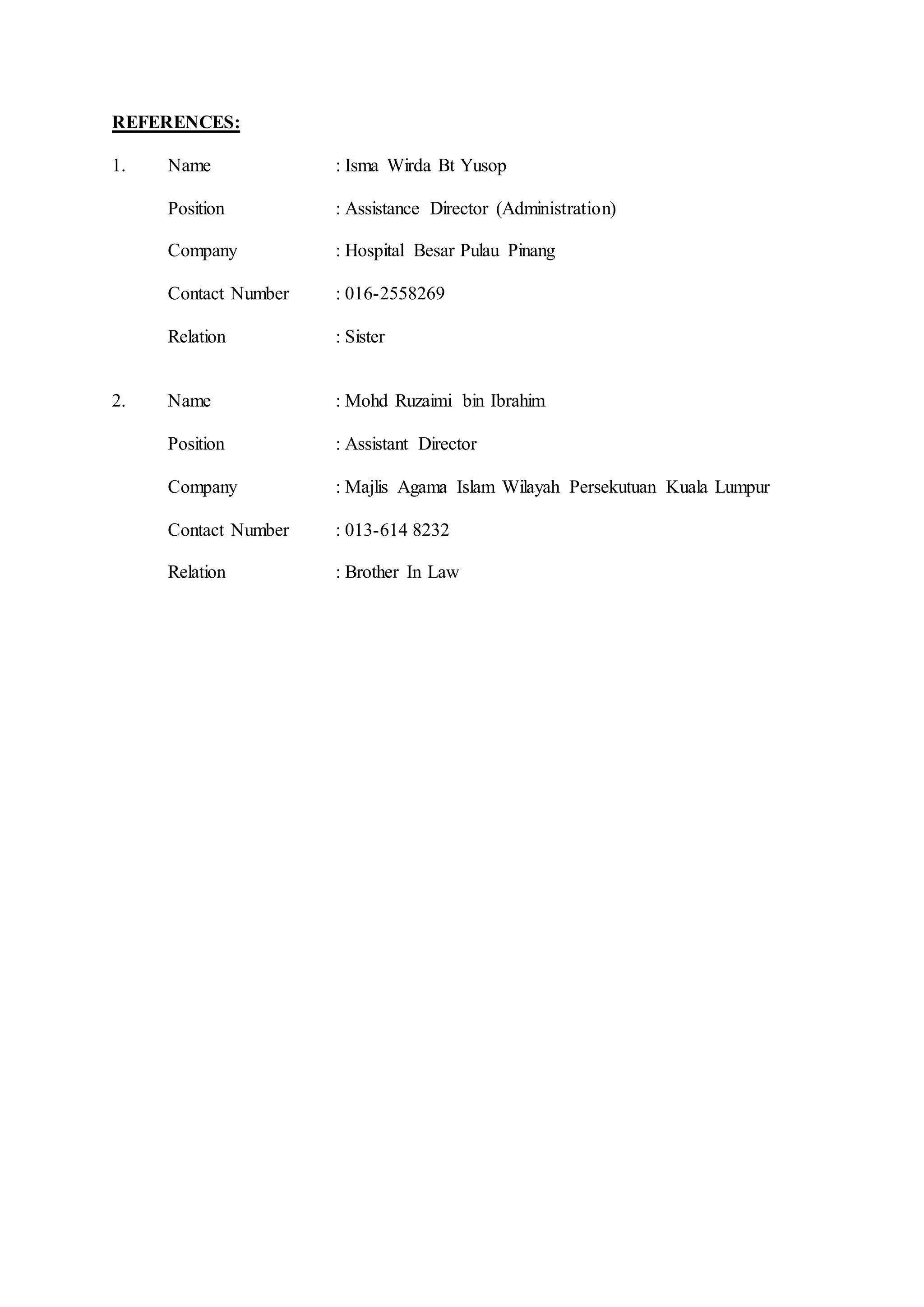 Contoh resume | DOCX