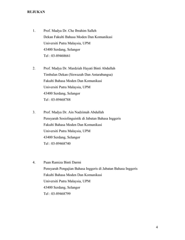 Contoh resume dalam bahasa melayu | DOC