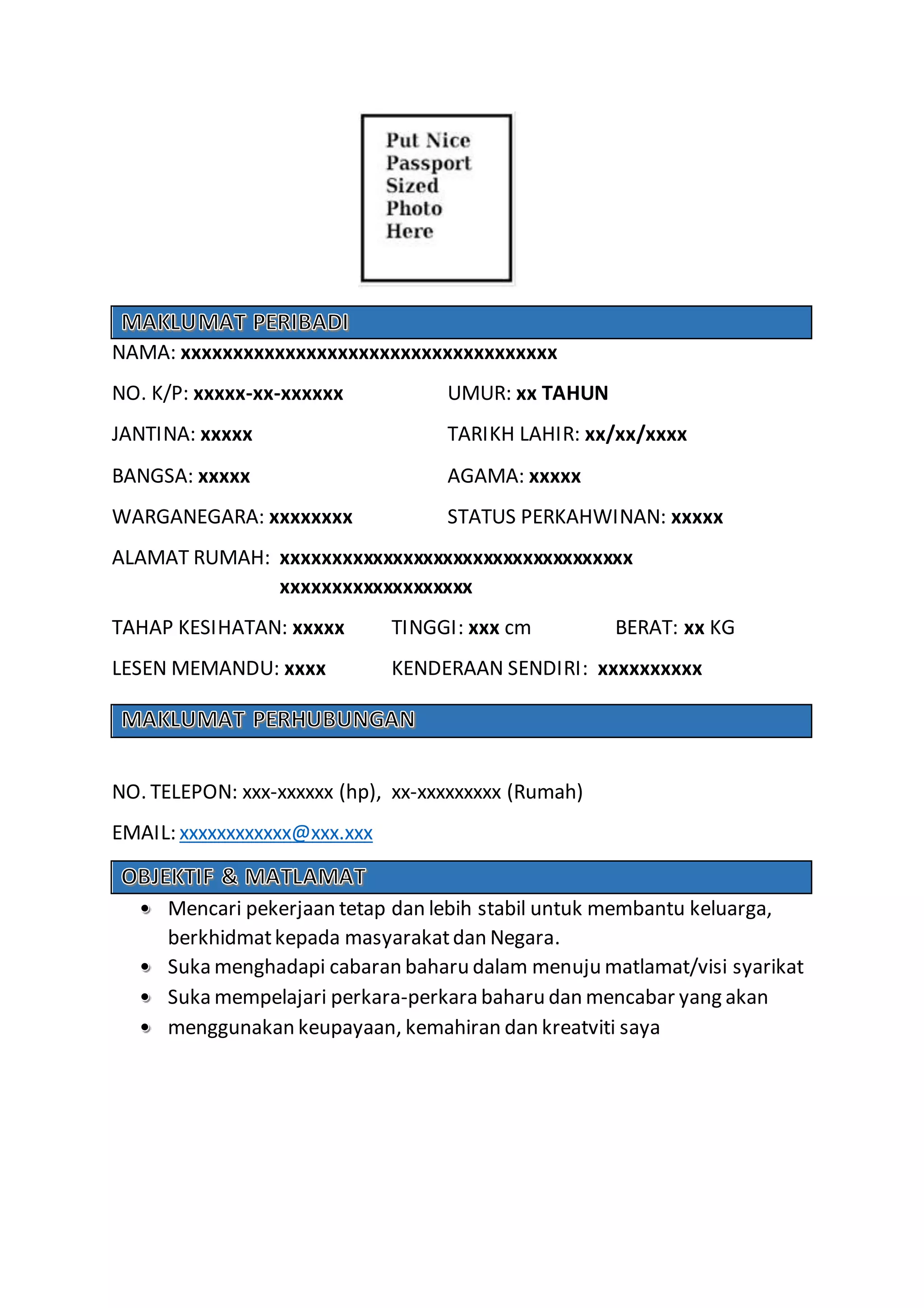 Contoh resume lengkap | DOCX