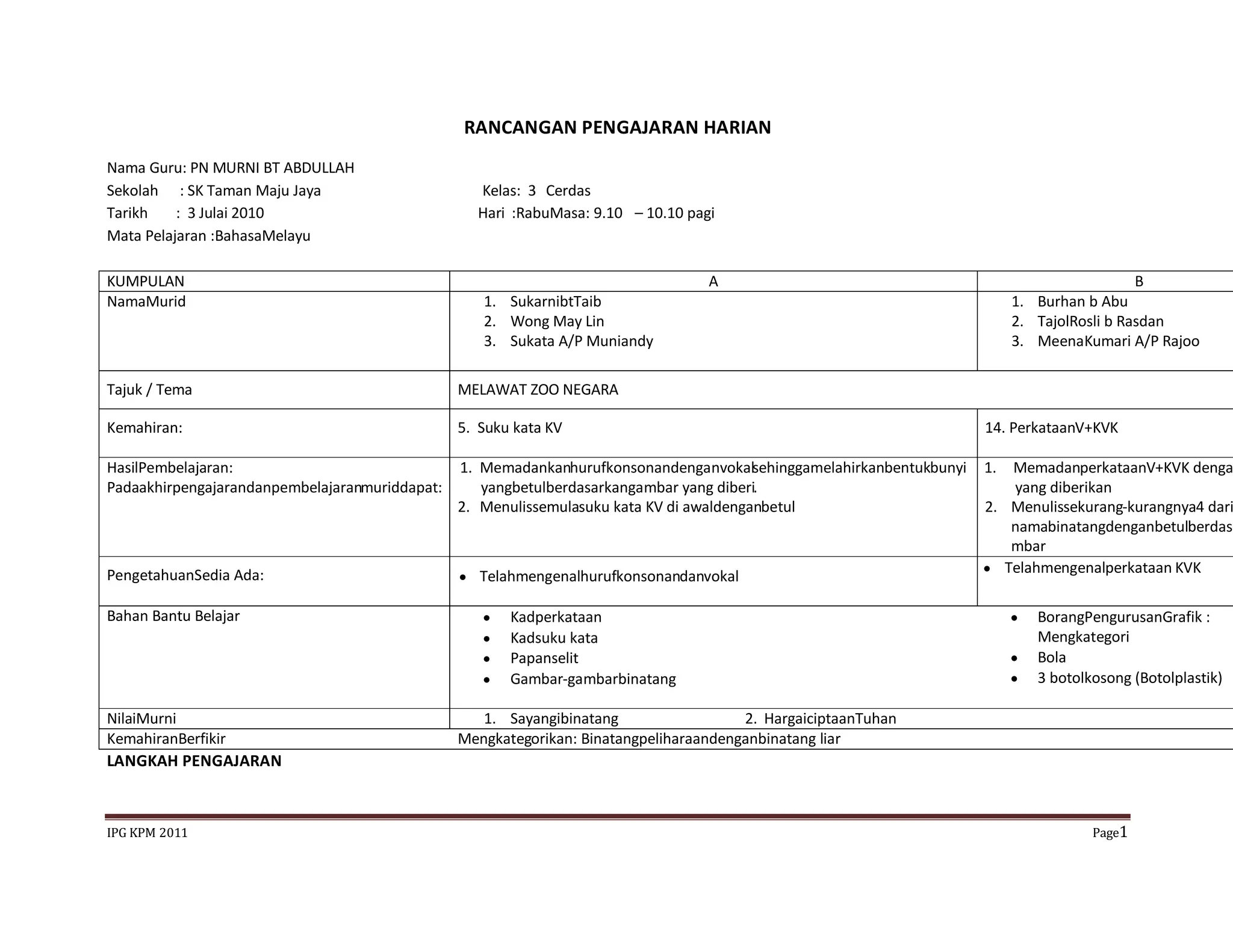 Contoh rph (pem) | PDF