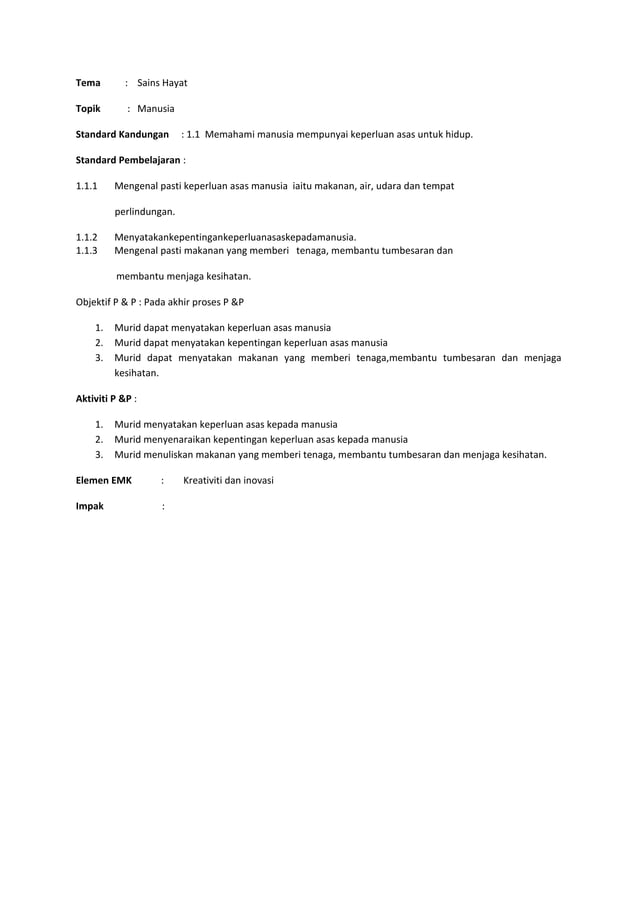 Contoh rph thn 2 | DOCX