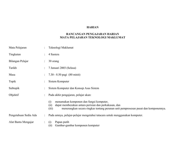 Contoh rpm rpt | DOC