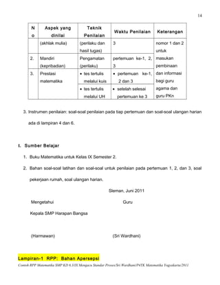 Contoh rpp | PDF