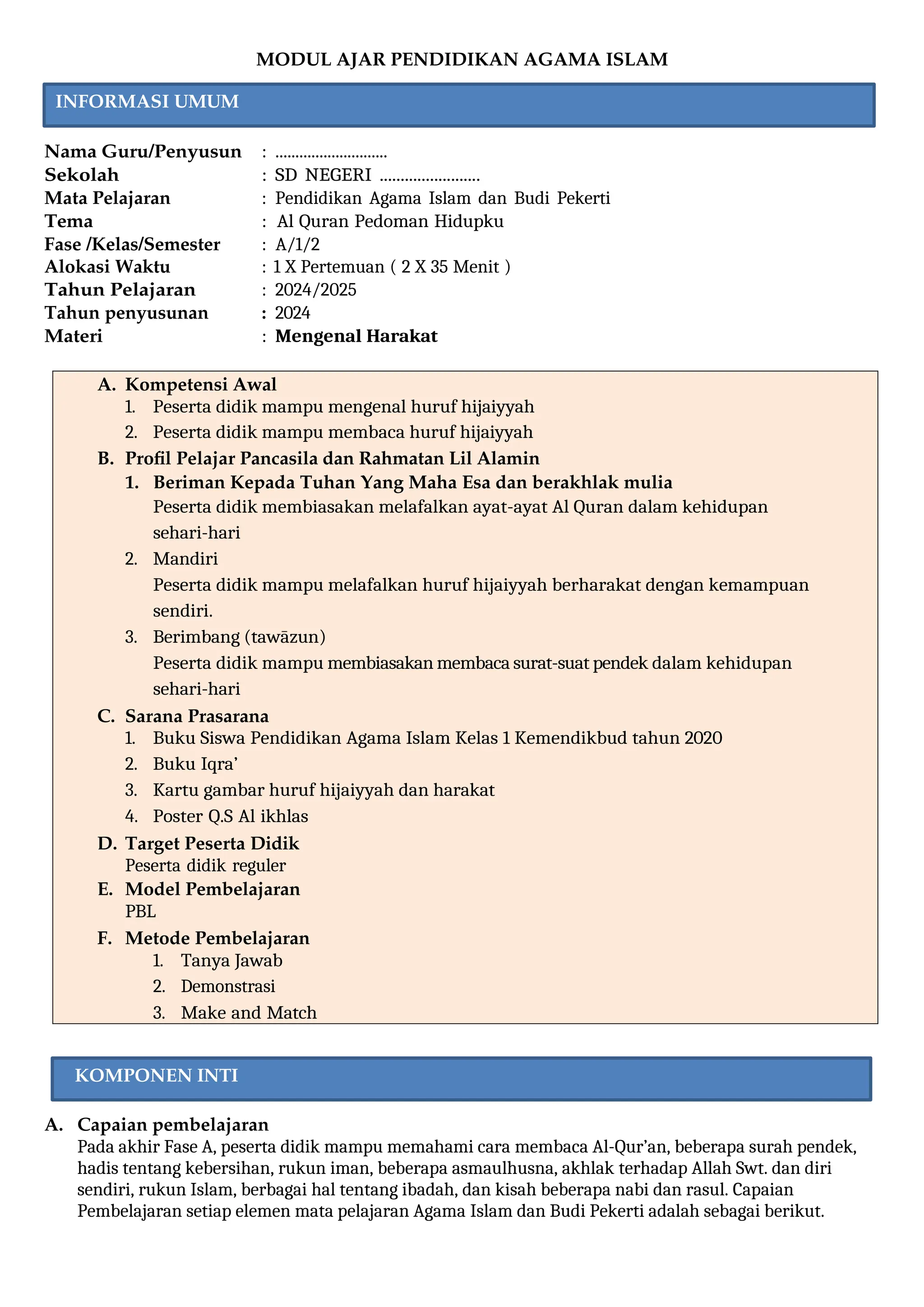 contoh RPP - Modul Ajar PBL SILAHKAN UNTUK REVERENSI.docx