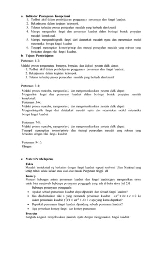 Contoh rpp 2013 matematika sma | PDF