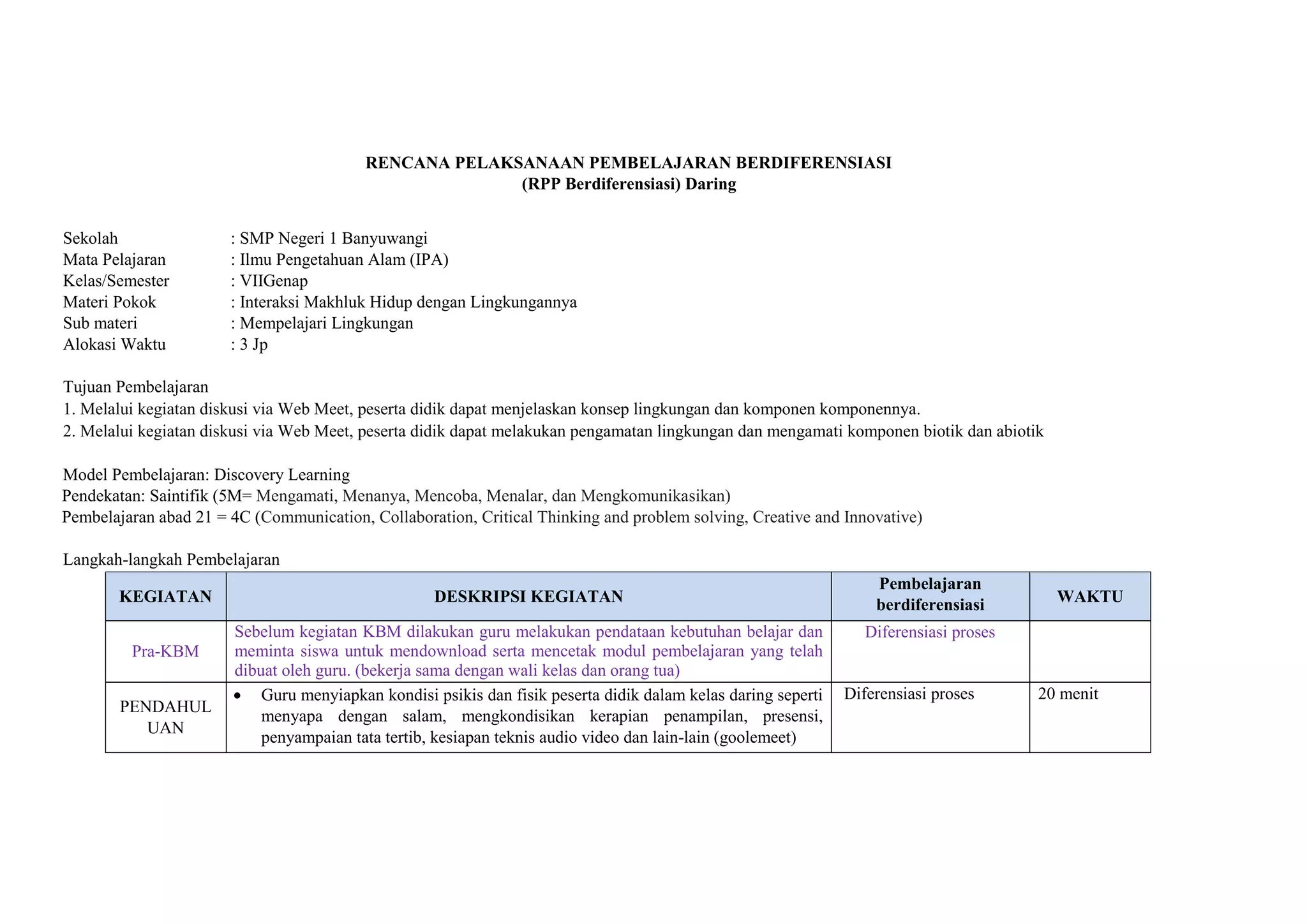 Contoh Rpp berdeferensiasi IPA YANISA.docx