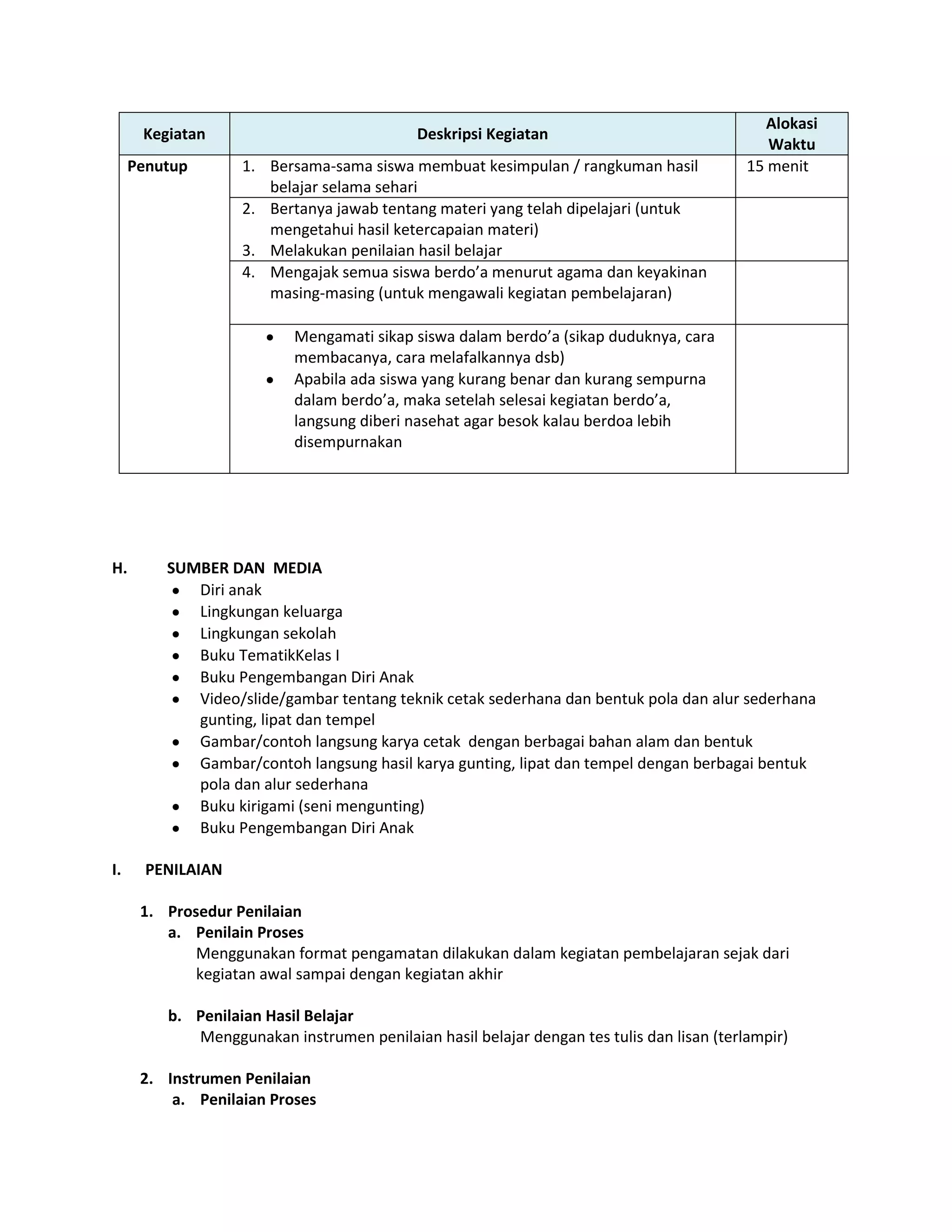 Contoh rpp kurikulum 2013 | DOCX