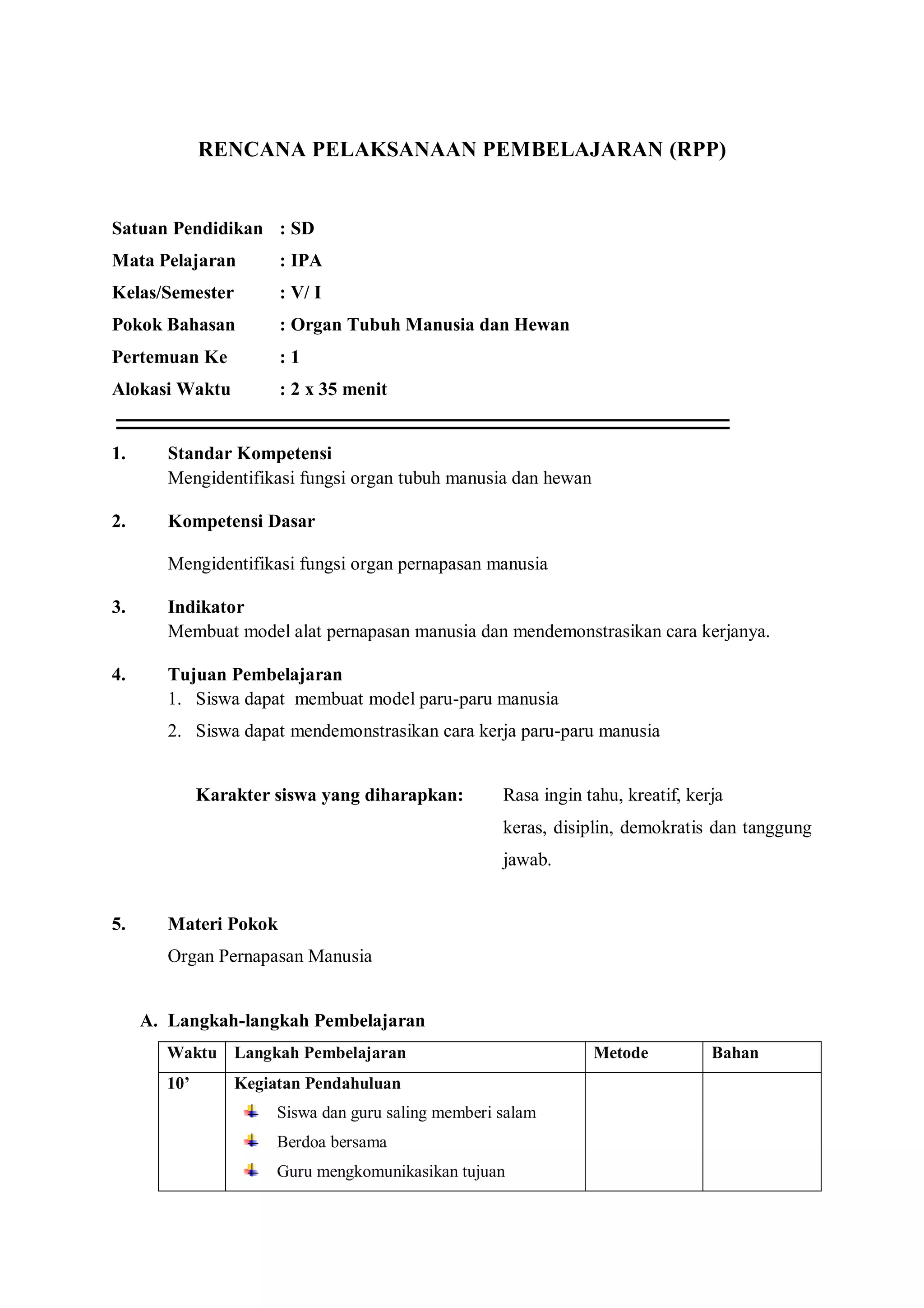 Contoh RPP dengan LKS | PDF