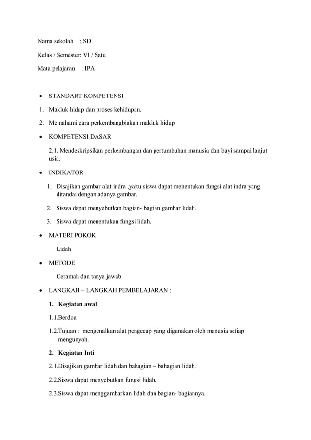 Contoh RPP dengan LKS | PDF