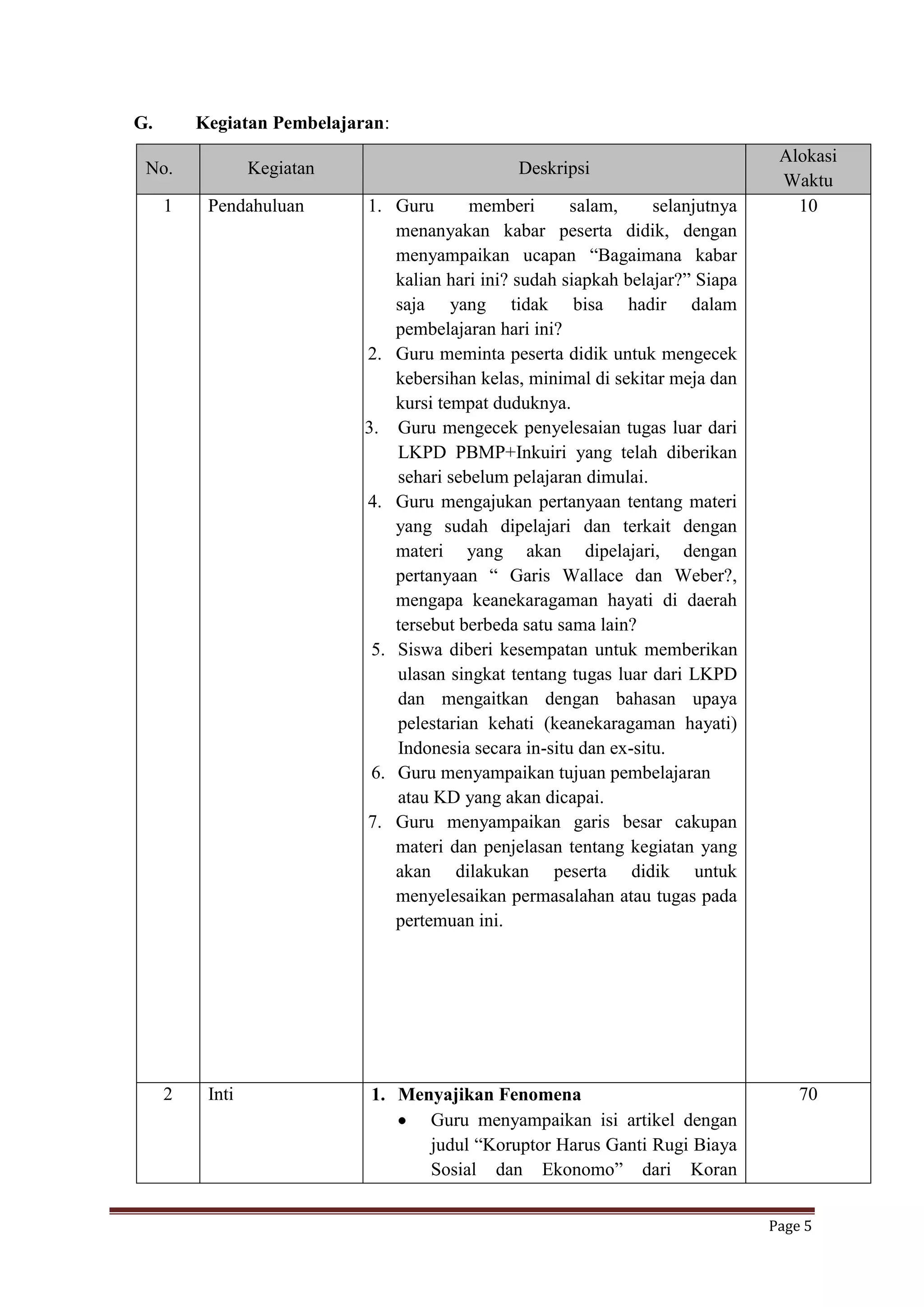 Contoh rpp inkuiri | DOCX